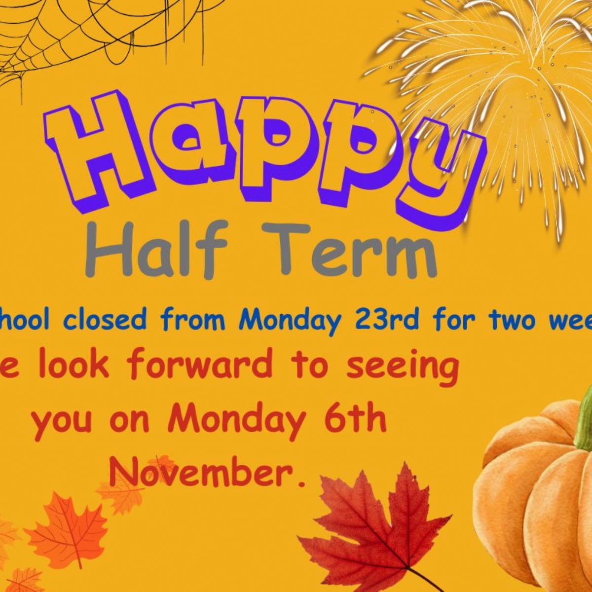 The Milford Academy - Half Term